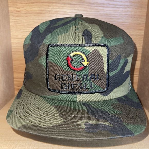 K-Products | Accessories | Vintage General Diesel Camo Patch Snapback ...